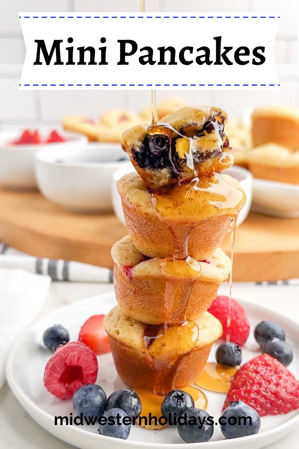 Mini Pancake Bites - Midwestern Holidays
