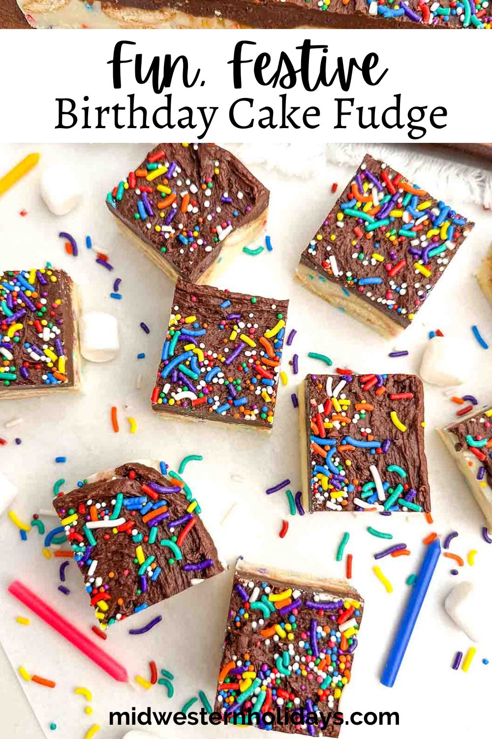 Birthday Cake Fudge - Midwestern Holidays