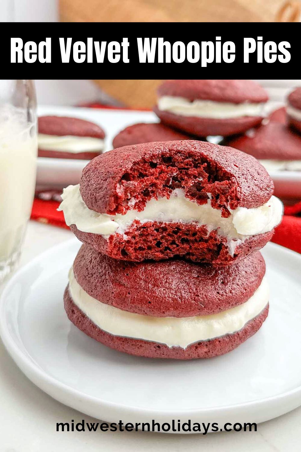 Red Velvet Whoopie Pies from Cake Mix - Midwestern Holidays