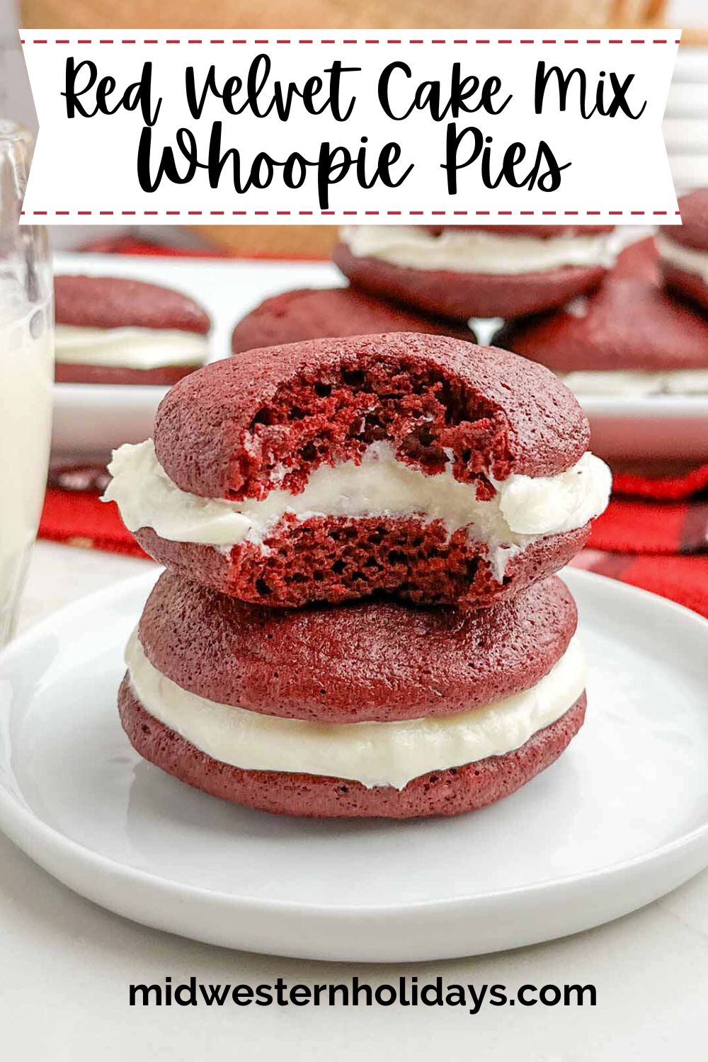 Red Velvet Whoopie Pies from Cake Mix - Midwestern Holidays