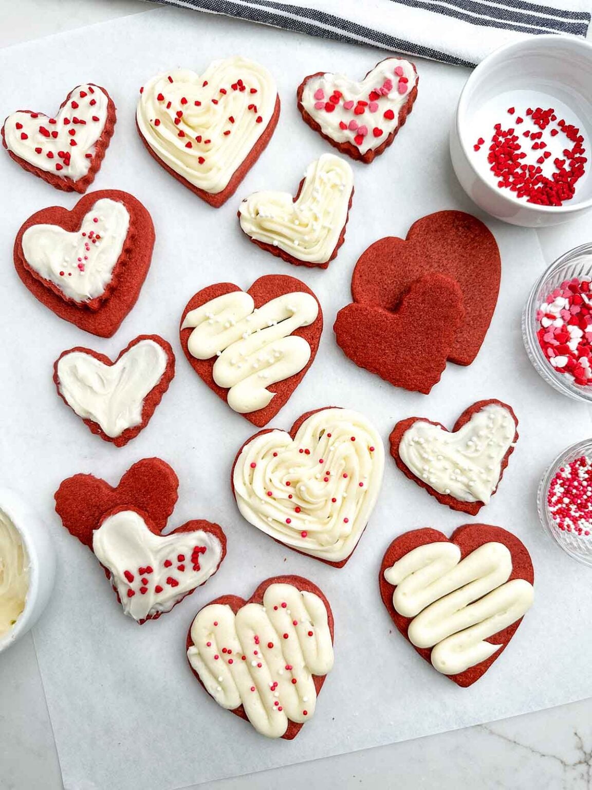 Red Velvet Cut Out Cookies - Midwestern Holidays