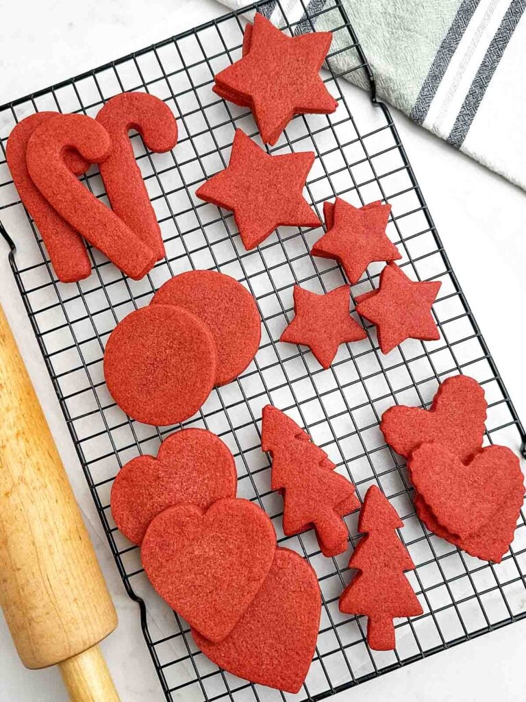 Red Velvet Cut Out Cookies - Midwestern Holidays