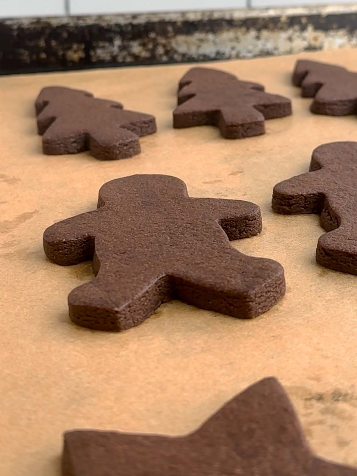 Chocolate Cut Out Cookies (No Chill, No Spread) - Midwestern Holidays