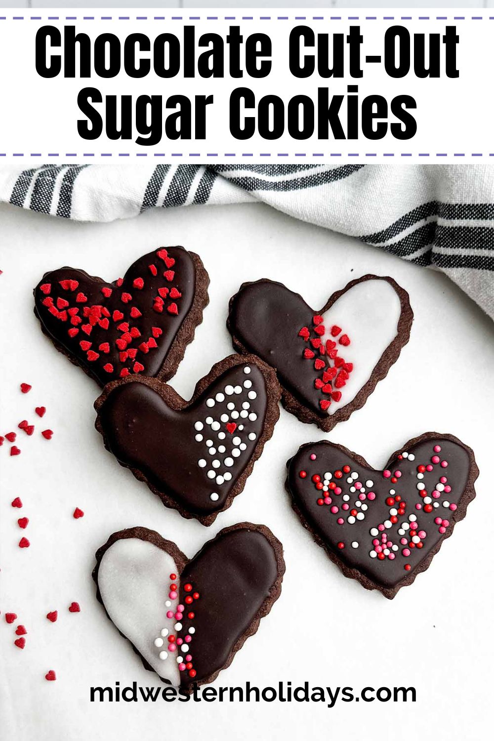 Chocolate Cut Out Cookies (No Chill, No Spread) - Midwestern Holidays