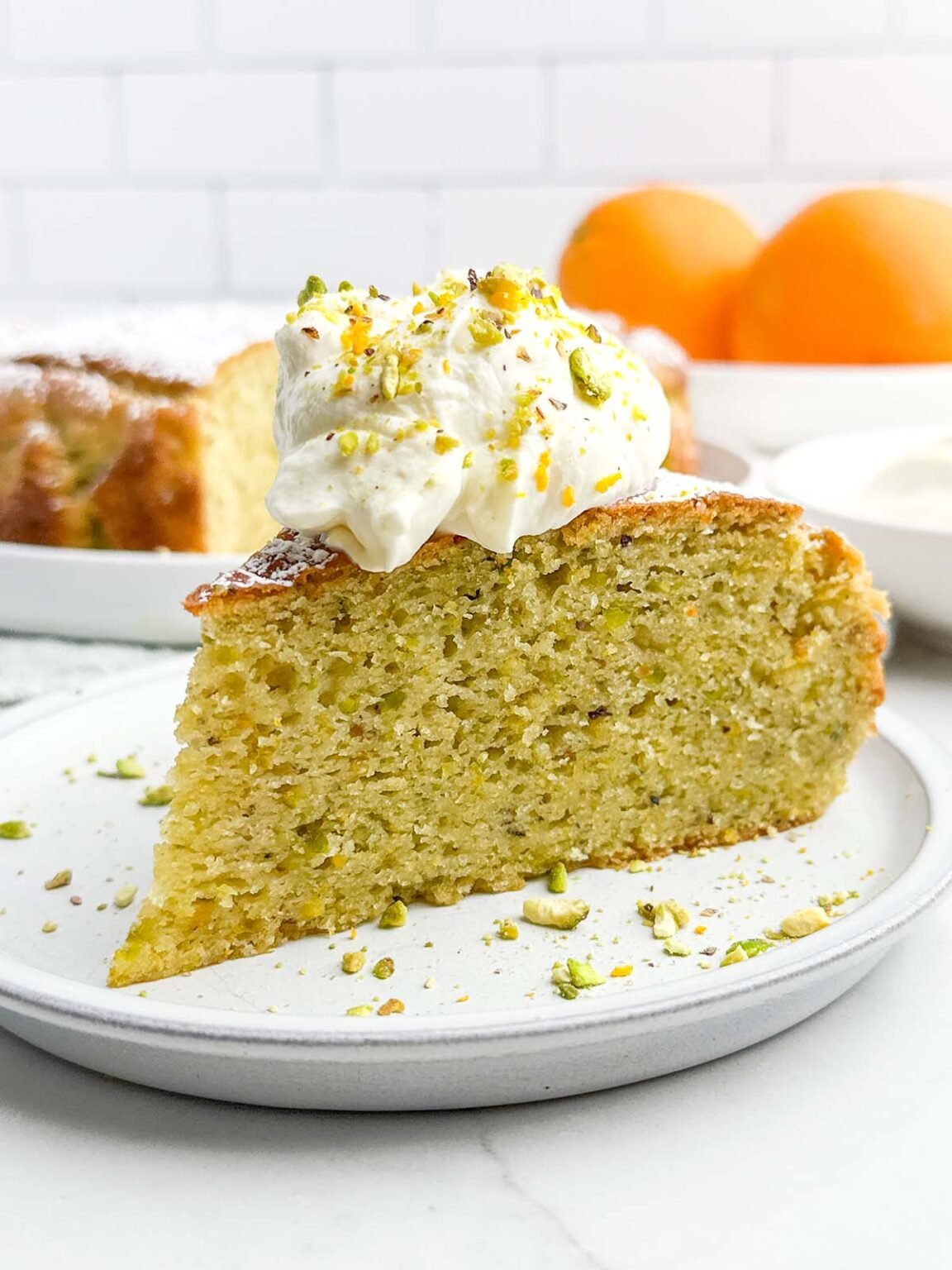 Pistachio Ricotta Cake - Midwestern Holidays