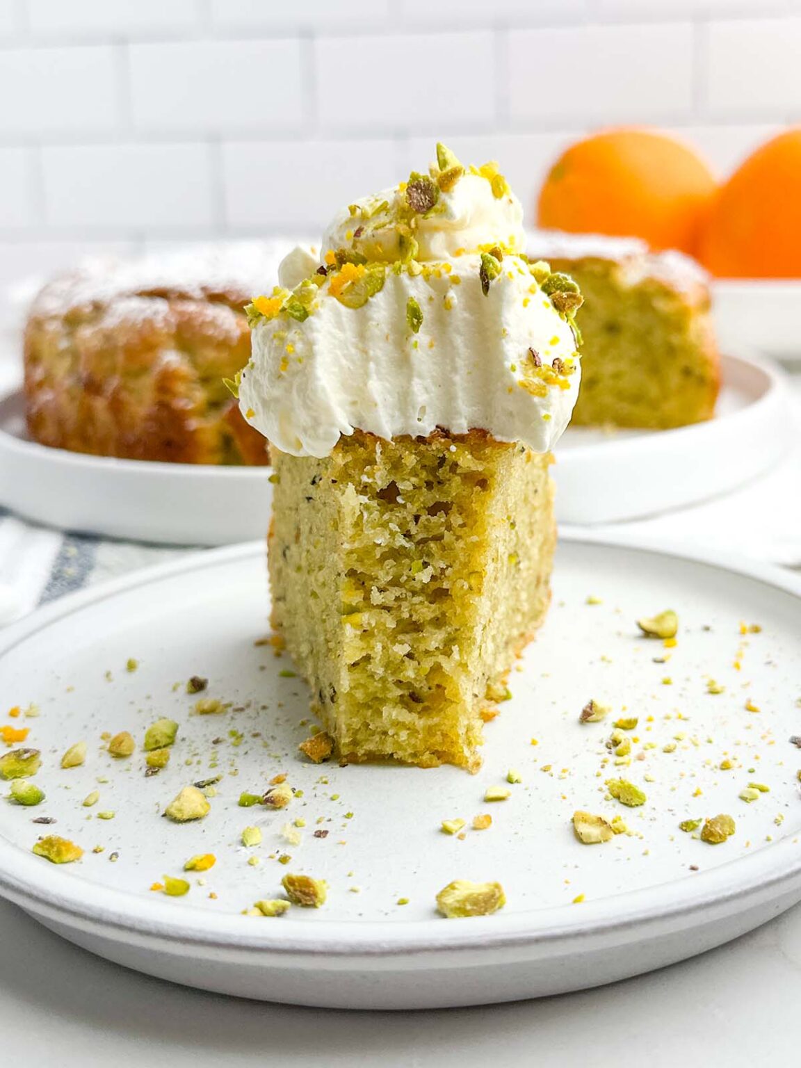 Pistachio Ricotta Cake - Midwestern Holidays