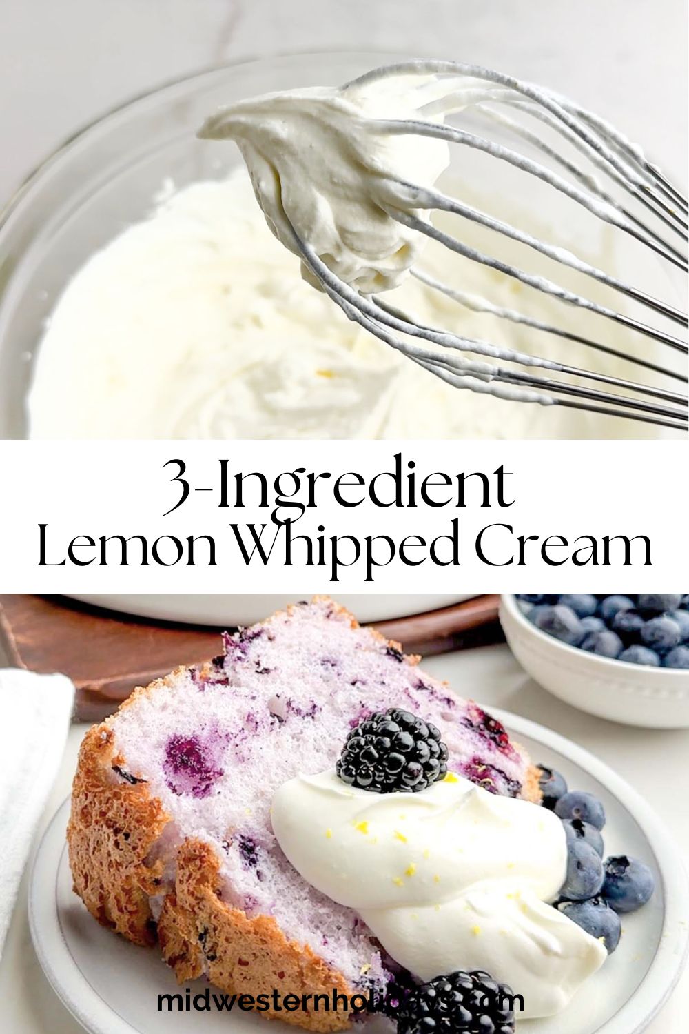 Lemon Whipped Cream - Midwestern Holidays