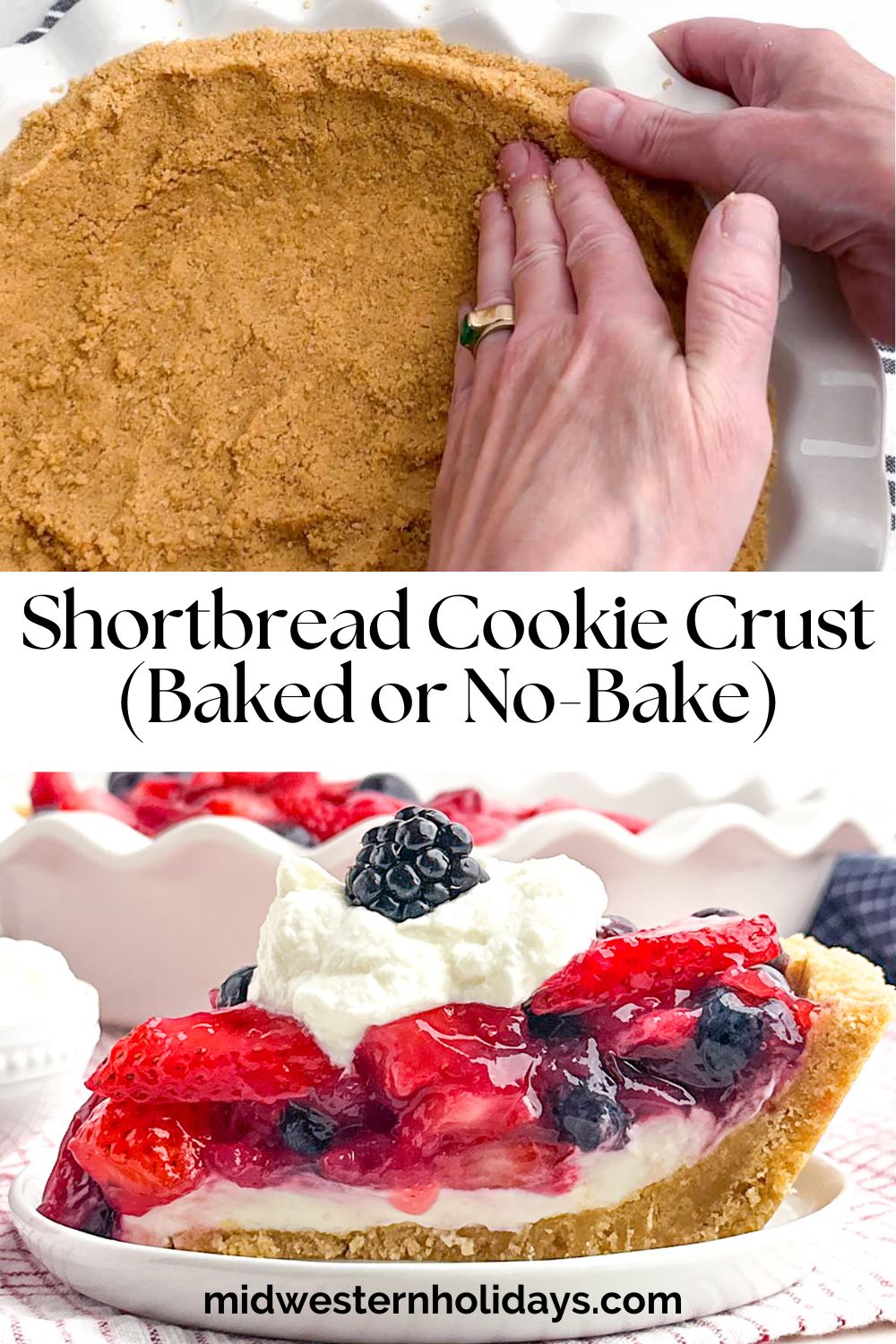 3-Ingredient Shortbread Cookie Crust (Baked or No-Bake) - Midwestern ...