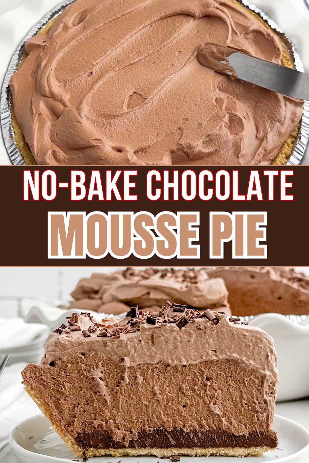 No-Bake Chocolate Mousse Pie - Midwestern Holidays
